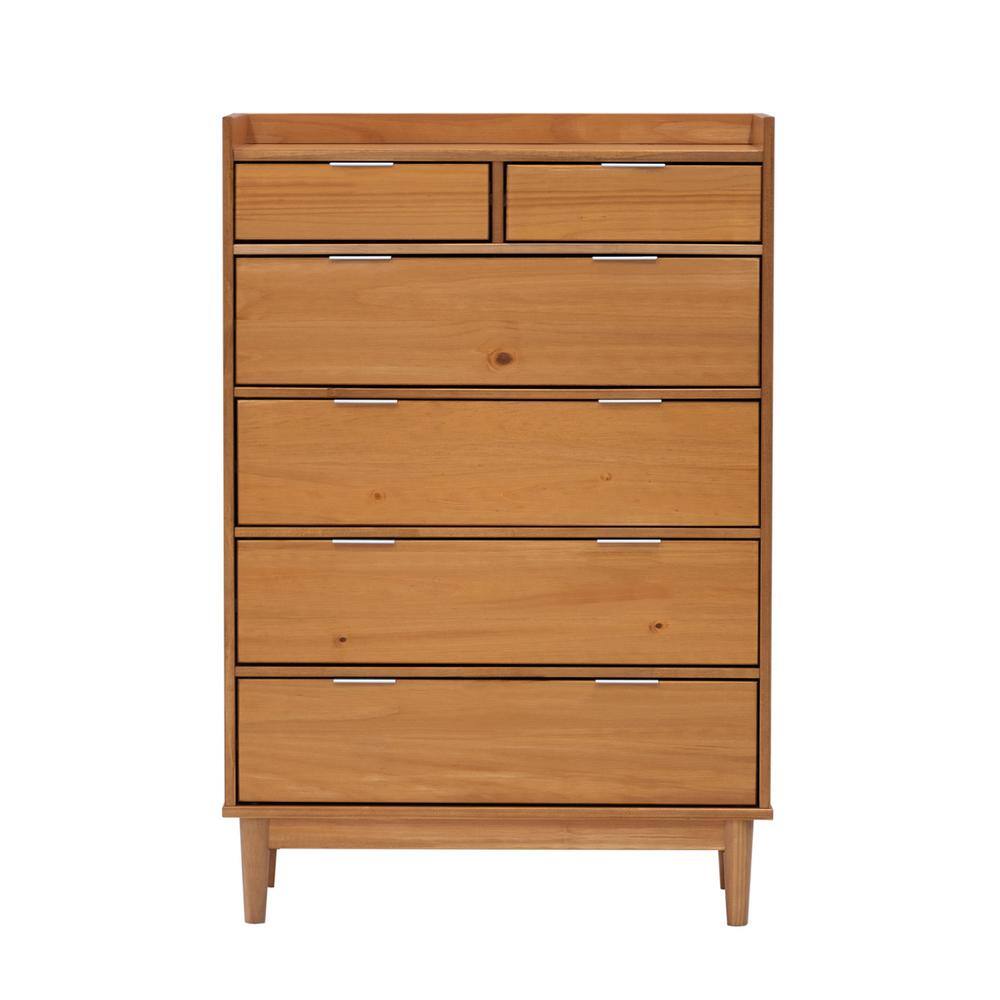 Have a question about Welwick Designs 6-Drawer Caramel Solid Wood Mid ...