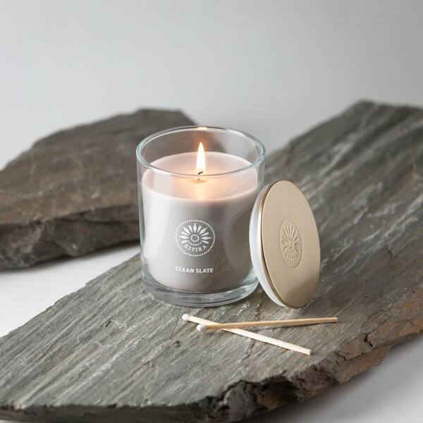 Vance Kitira Clean Slate Mandarin and Leather Scented Single Wick Gray ...
