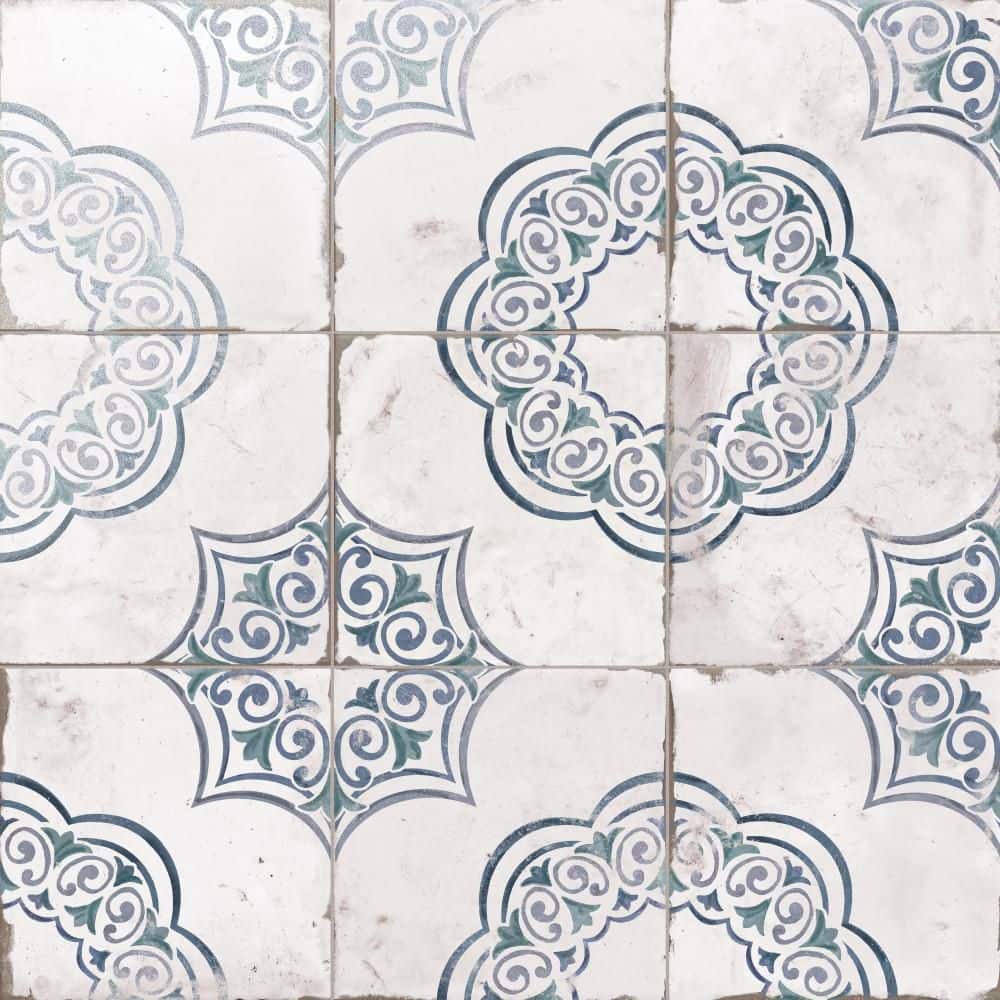 Merola Tile Magnolia Mariana 8 in. x 8 in. Porcelain Floor and Wall ...