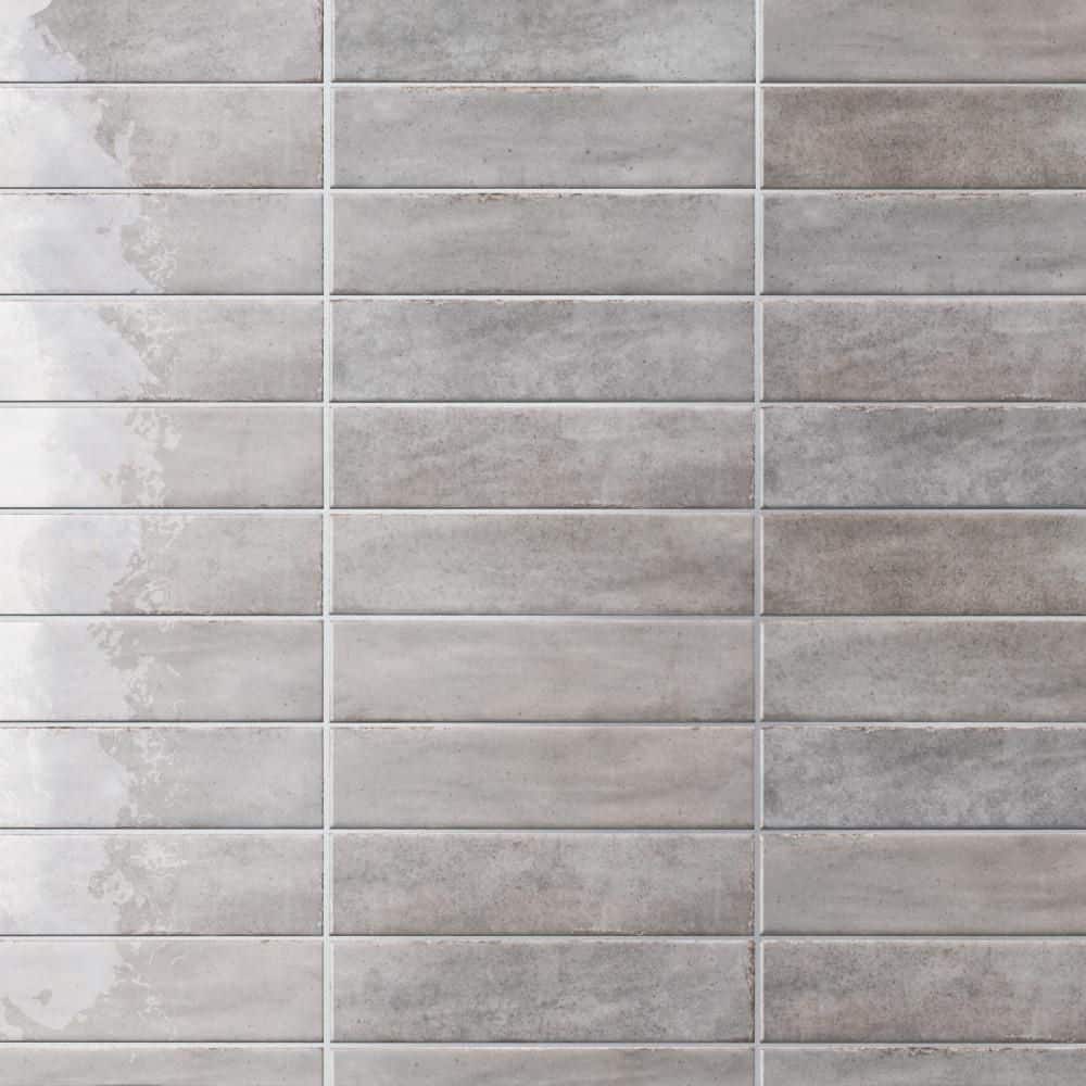 Merola Tile Tribeca Studio Grey Whisper 2 in. x 10 in. Porcelain Wall ...