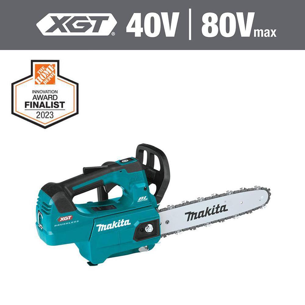 Makita XGT 12 in. 40V max Brushless Battery Top Handle Electric Chainsaw (Tool Only) GCU01Z ...