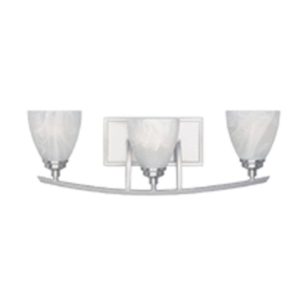Designers Fountain Tackwood 24 in. 3-Light Satin Platinum Contemporary ...