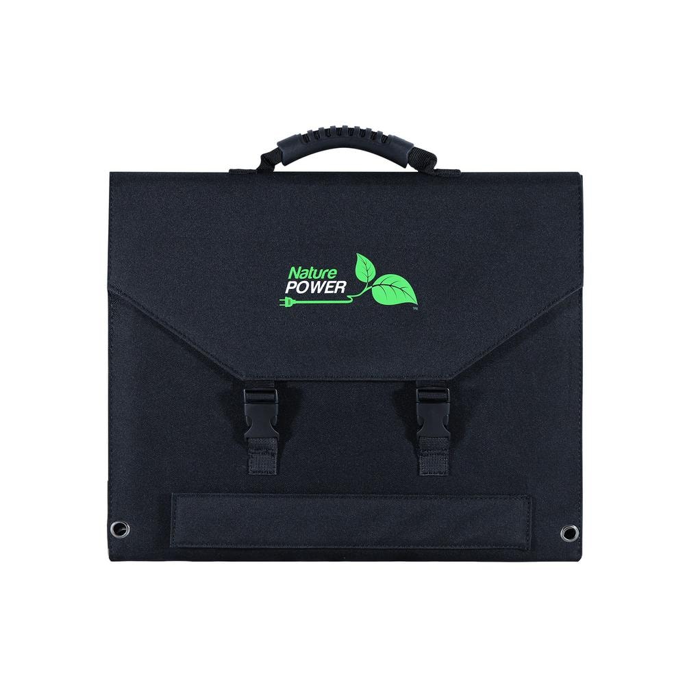 NATURE POWER 120-Watt Foldable Monocrystalline Solar Panel with ...