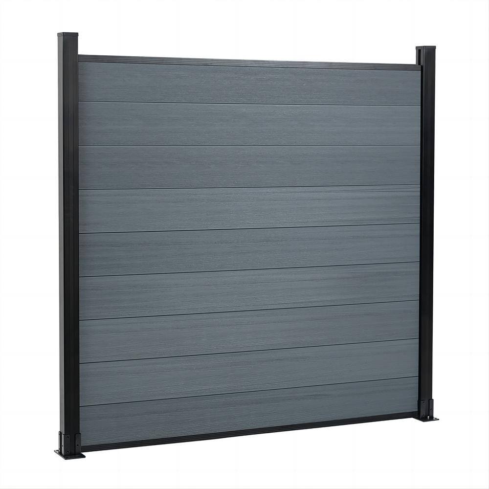 mondaria 6 ft. H x 6 ft. W Garden Privacy Waterproof Board Grey ...