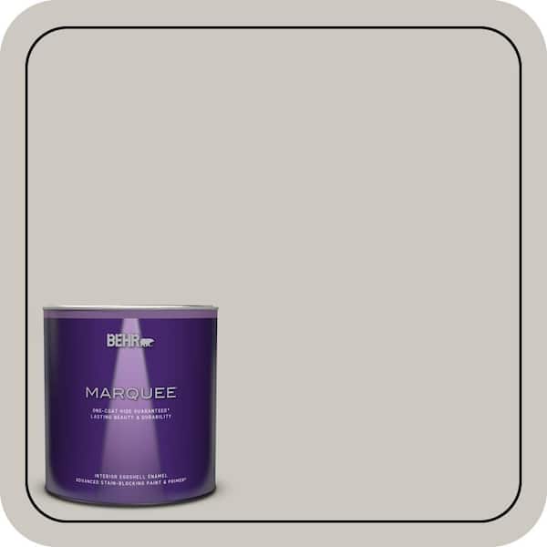 BEHR MARQUEE 1 qt. Designer Collection #DC-008 Gratifying Gray Eggshell ...