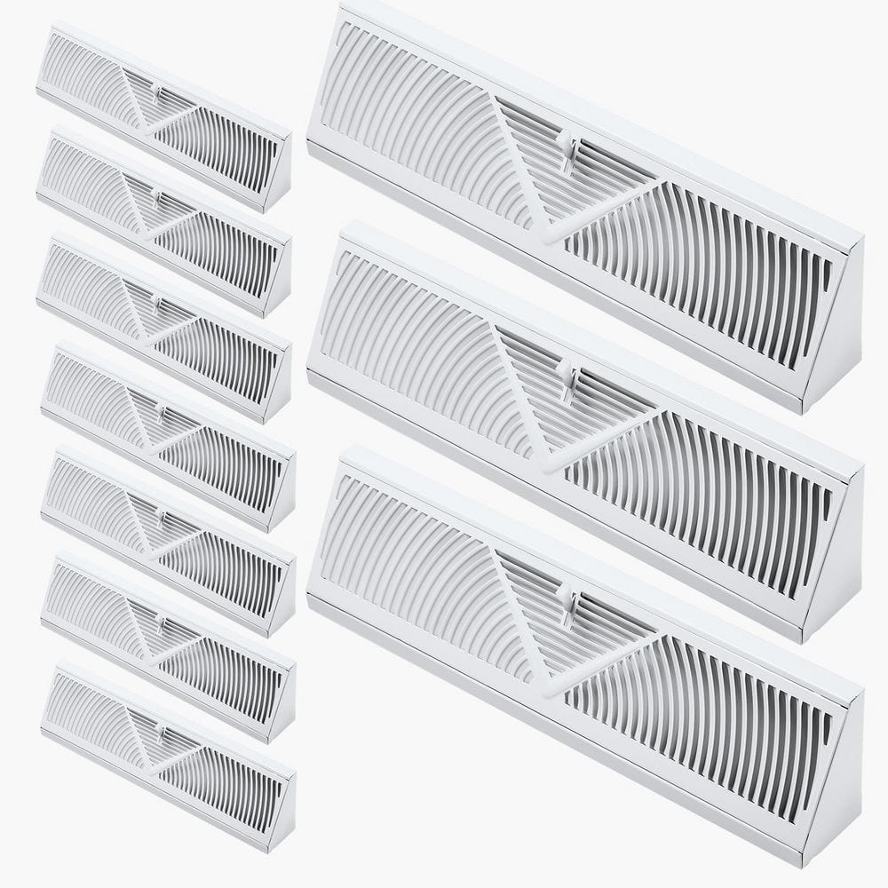 SKYSHALO 18 in. x 5 in. Floor Registers, 10-Pack Baseboard Registers ...