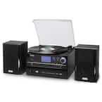 Trexonic 3-Speed Turntable with CD Player, Double Cassette Player ...