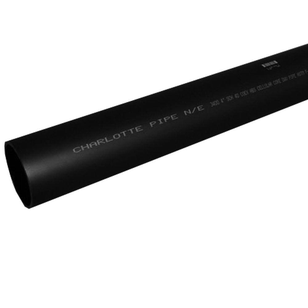 Charlotte Pipe 4 in. x 10 ft. Sch. 40 DWV ABS/PVC Coex Pipe APA 17400 ...
