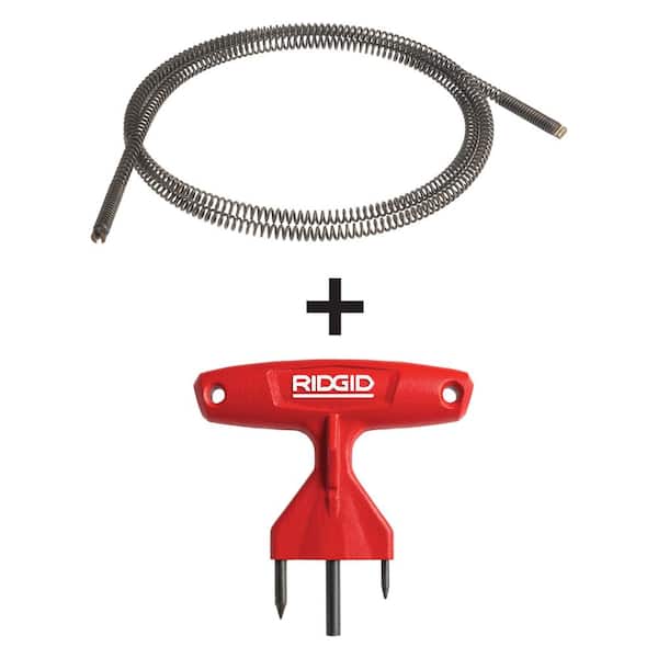 RIDGID 4 Sections of 7/8 in. x 15 ft. C-10 Sectional Drain Cleaning ...