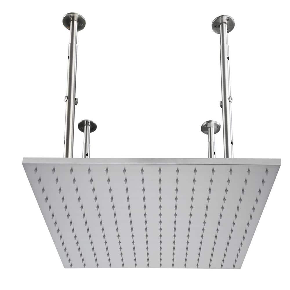 Lukvuzo 1-Spray Pattern 19.68 in. Rainhead Ceiling Mount Fixed Shower ...