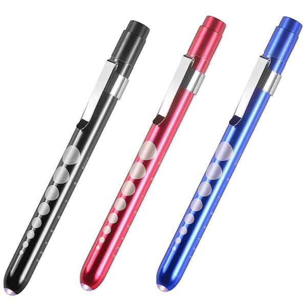 PLUMBFLEX Diagnostic Reusable LED Penlight with Pupil Gauge, Patient ...