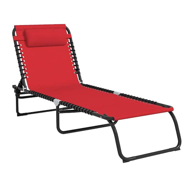 Folding Chaise Lounge Chair, Patio Sun Tanning Chair, Outdoor Chaise ...