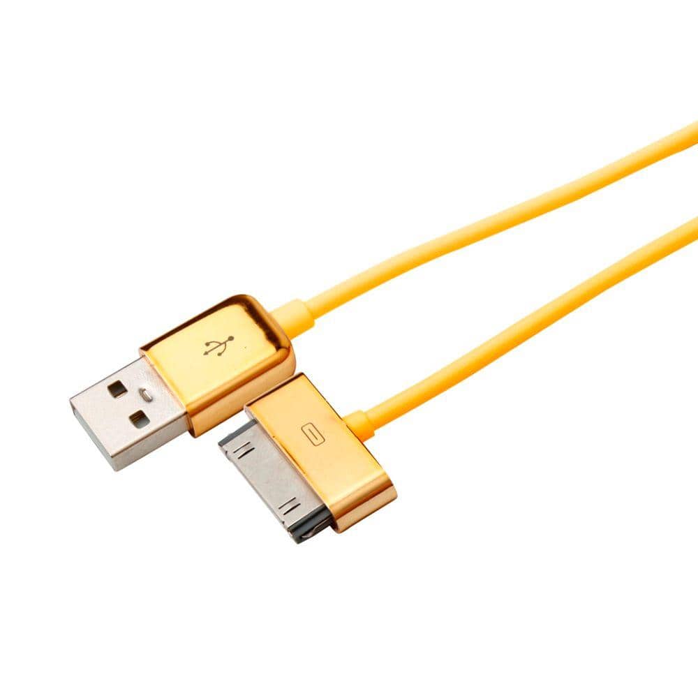 CE TECH 3 ft. USB to 30-Pin Charging Cable, Orange HD0101-OR - The Home ...