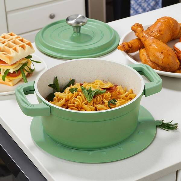 Granite Stock Pot 2.6 qt. with Lid, Small-Duty Cookware for Cooking ...