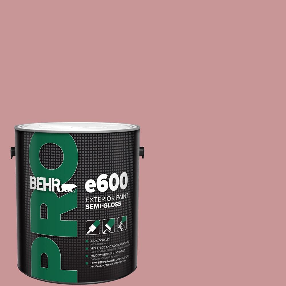 BEHR PRO 1 Gal. #S140-4A Dusty Rose Semi-Gloss Exterior Paint PR67001 ...
