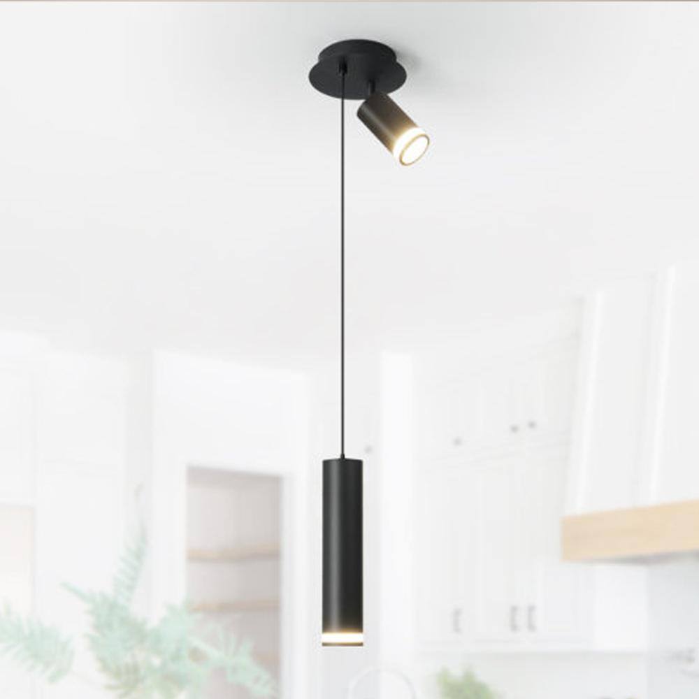 Sunpez 2-Light Cylinder Linear Pendant Light, GU10 Base, Up to 40-Watt ...