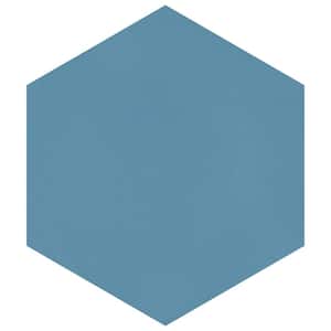 Merola Tile Aster Hex Azul 8-5/8 in. x 9-7/8 in. Porcelain Floor and ...