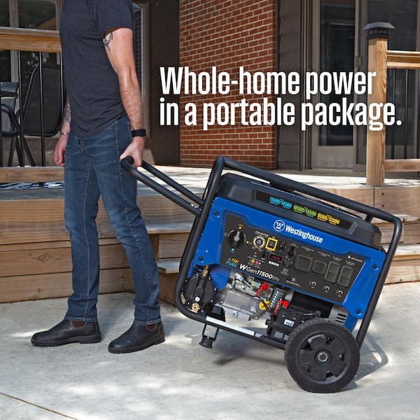 Westinghouse 14,500-Watt/11,500-Watt Remote Start Tri-Fuel Portable ...