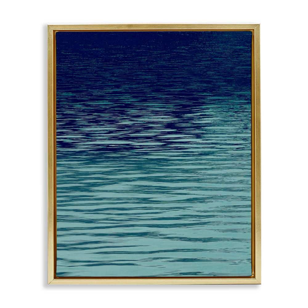 Stupell Industries Ocean Ripples Gradient by Maggie Olsen Gold Floater ...