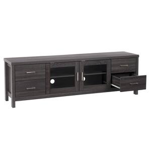 CorLiving Hollywood Dark Gray TV Cabinet with Drawers, for TVs up to 85 ...