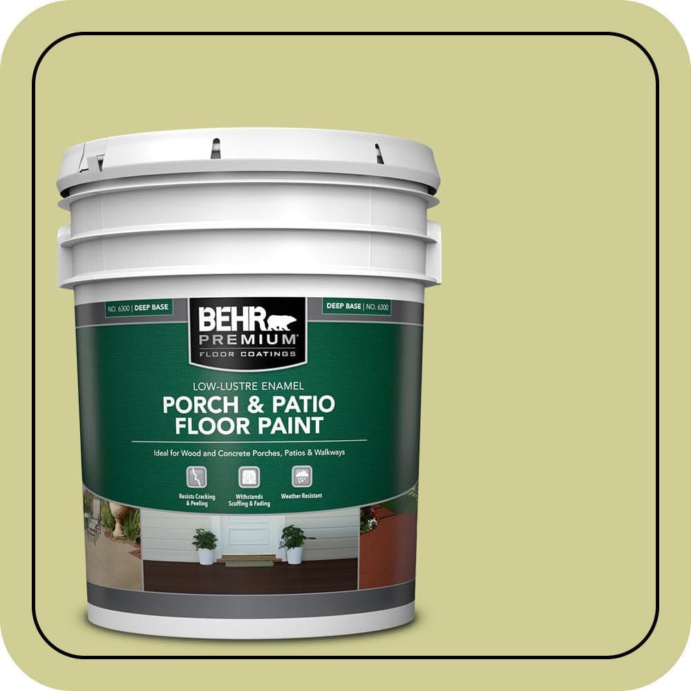 BEHR PREMIUM 5 gal. #M340-4 Wasabi Low-Lustre Enamel Interior/Exterior ...