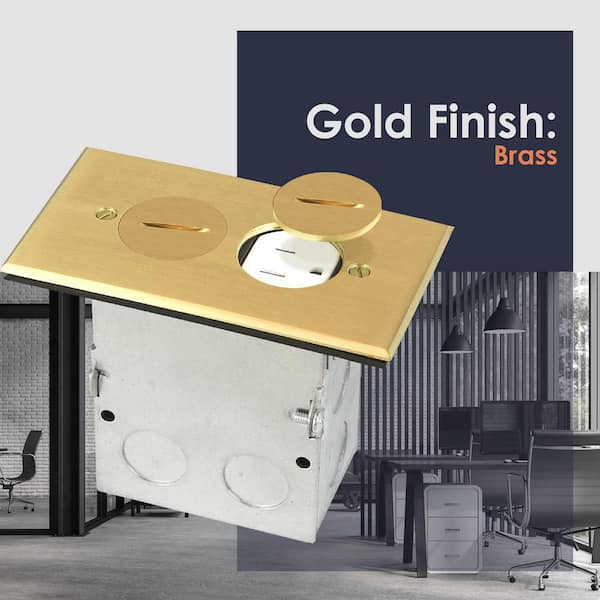 NEWHOUSE ELECTRIC Floor Box Kit with Screw Caps, Electrical Box for ...