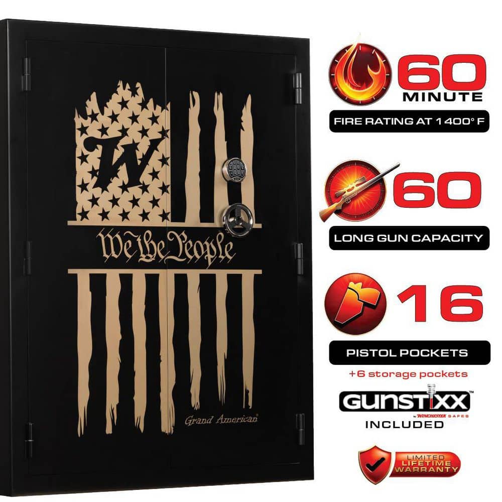 Winchester Safes Grand American 68.8 cu. ft. 60-Gun 60 Minute Fire ...