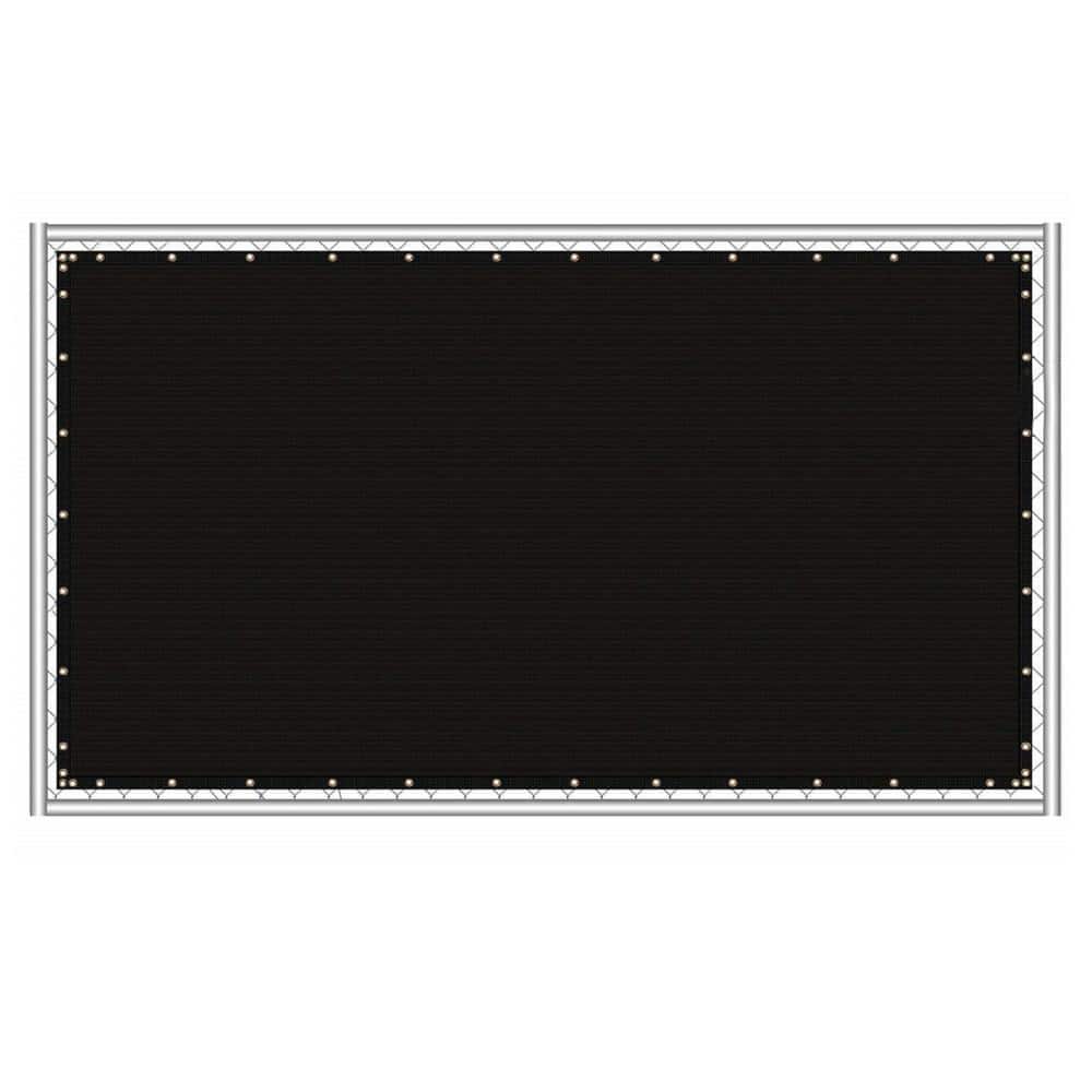 Phewnyzo 6 ft. x 50 ft. Black Privacy Fence Screen Mesh Plastic, Heavy ...