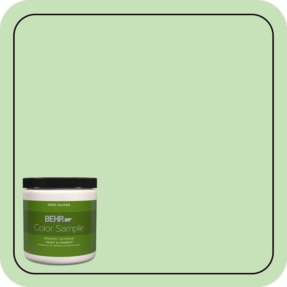 BEHR PREMIUM PLUS 8 oz. #440C-3 Rockwood Jade Semi-Gloss Interior ...