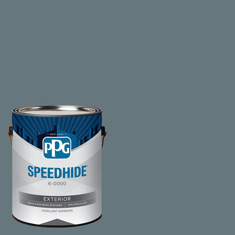 SPEEDHIDE 1 gal. PPG1037-5 Night Rendezvous Semi-Gloss Exterior Paint ...