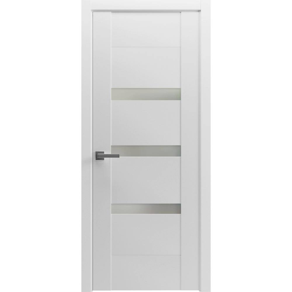 Sartodoors 6900 24 in. x 80 in. Left-Hand/Inswing Solid Frosted Glass ...