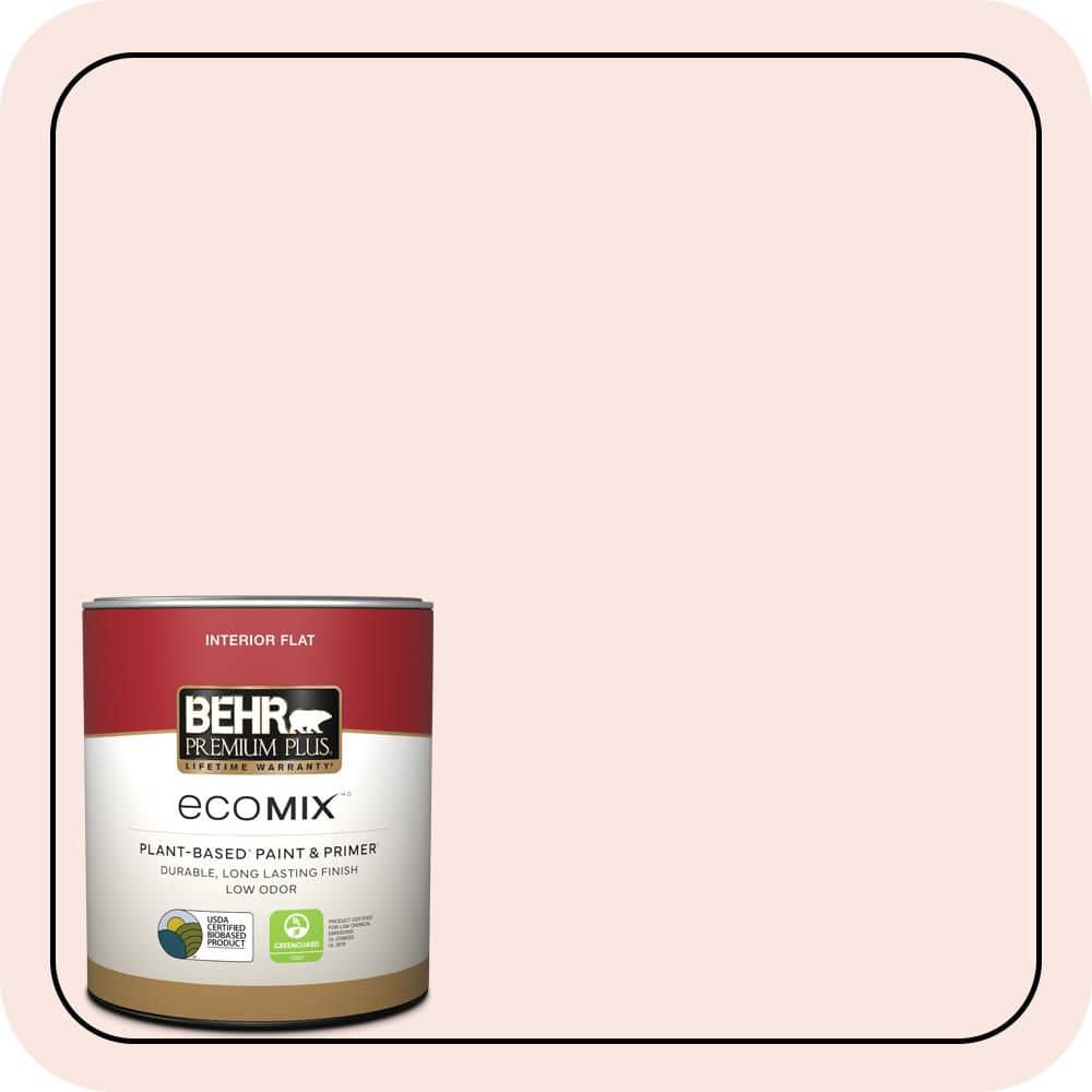 BEHR PREMIUM PLUS 1 qt. #190C-1 Frolic Flat EcoMix Plant-Based Interior ...