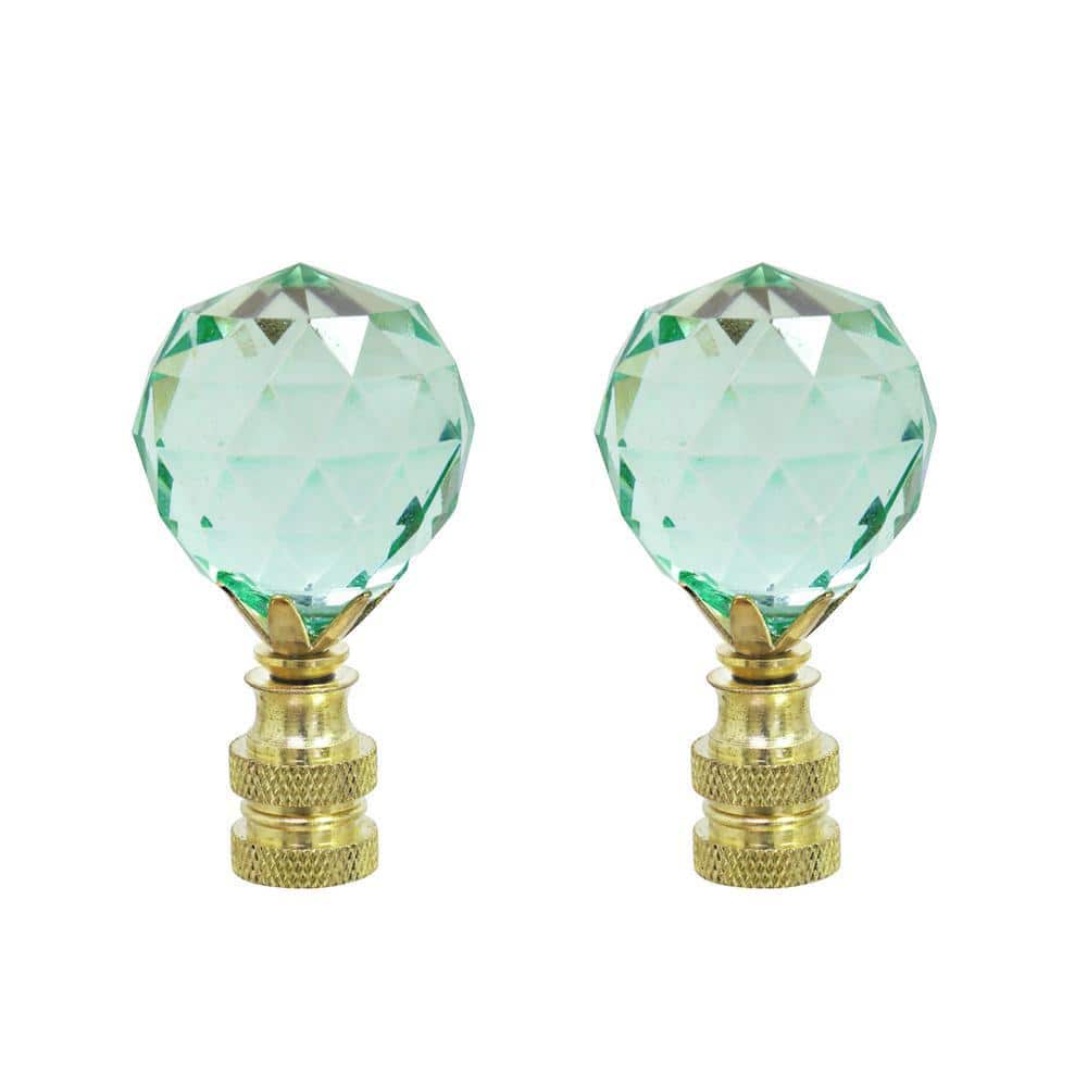 Aspen Creative Corporation 2-1/4 in. Light Blue Faceted Crystal Lamp ...