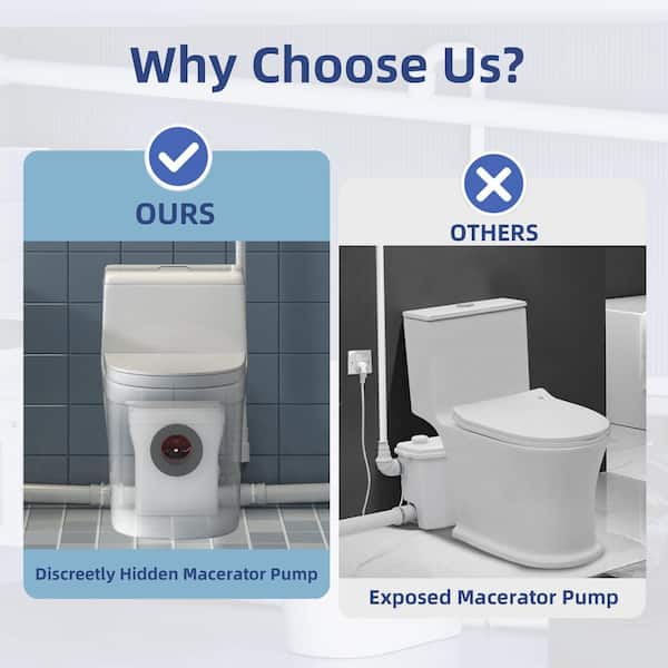 Upflush Sewage Pump 600W Macerator Pump For Toilet & Sink – Upflush Up ...