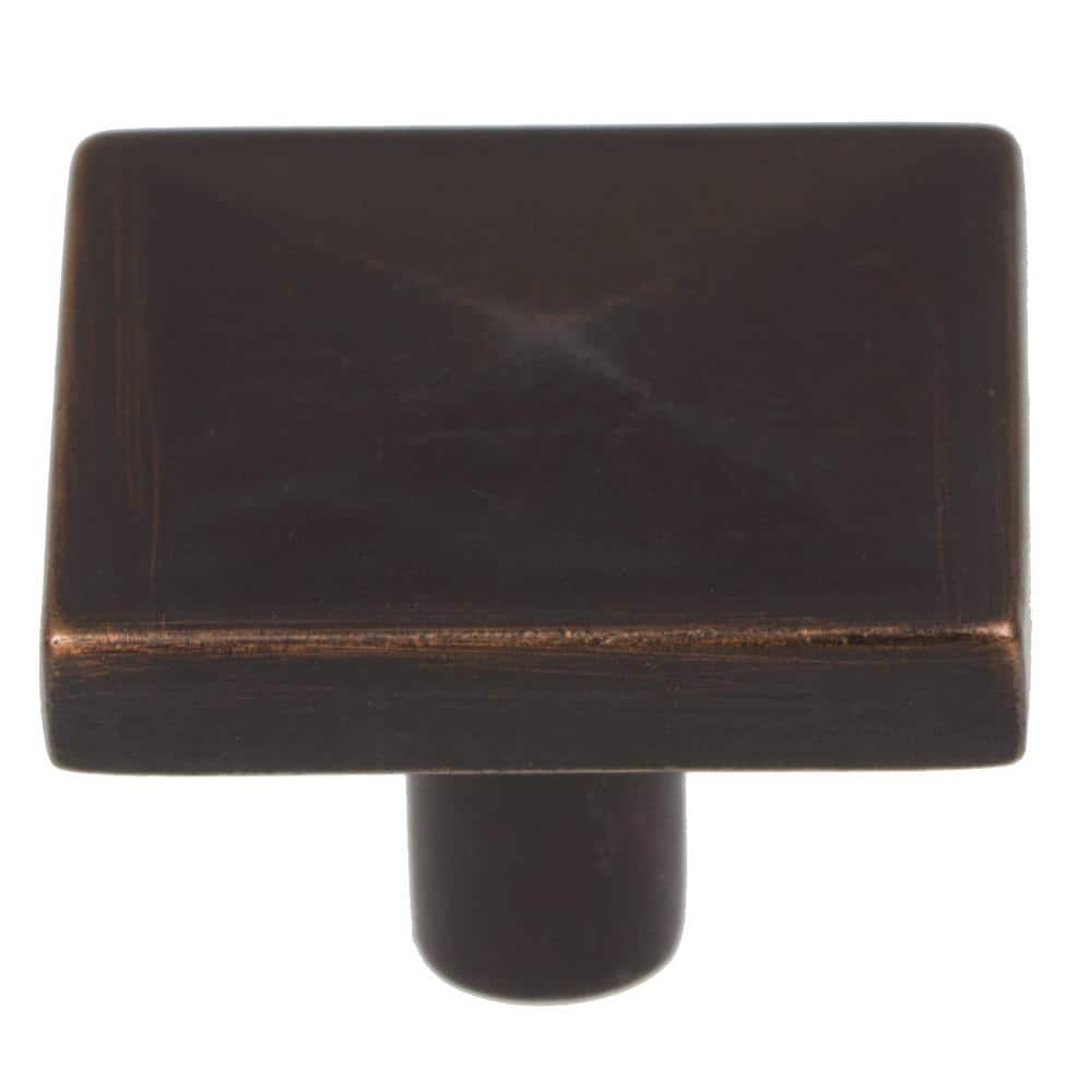 GlideRite 1-1/4 in. Oil Rubbed Bronze Square Pyramid Cabinet Knob (10 ...