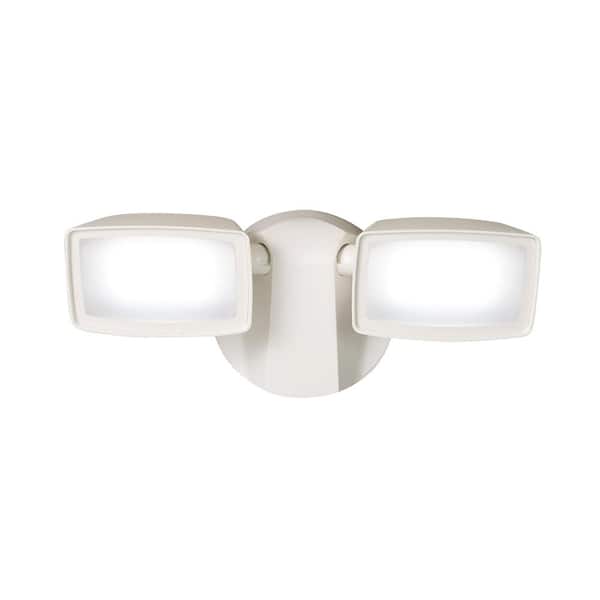 Reviews for HALO White Outdoor Integrated LED Twin-Head Security Flood ...