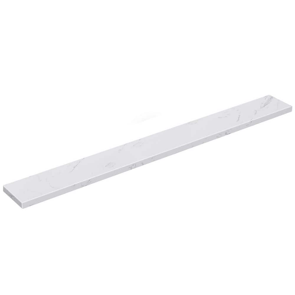 LANDOLT 36 in. W Engineered Stone Vanity Backsplash in White LABED62WH ...