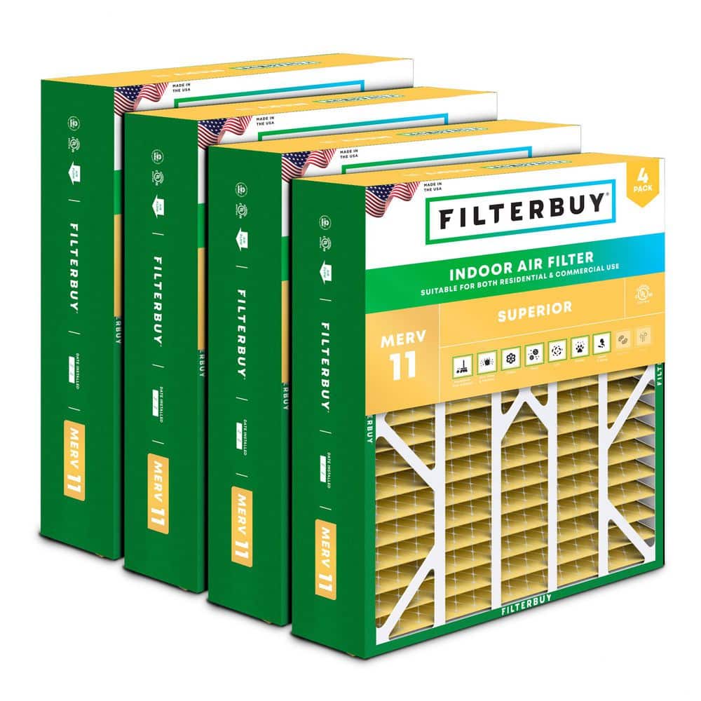 Filterbuy 20 in. x 25 in. x 6 in. MERV 11 (FPR 7) Allergen Defense ...