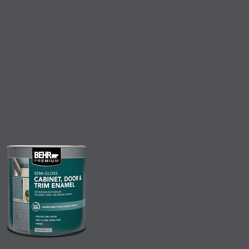 BEHR PREMIUM 1 qt. #770F-6 Evening Hush Semi-Gloss Enamel Interior ...
