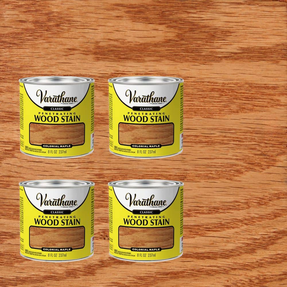 Varathane 8 oz. Colonial Maple Classic Interior Wood Stain (4-Pack ...