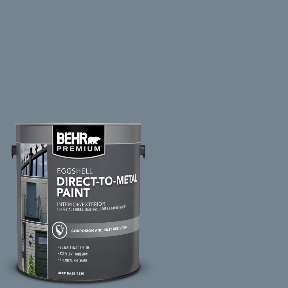 BEHR PREMIUM 1 gal. #N480-5 Adirondack Blue Eggshell Direct to Metal ...