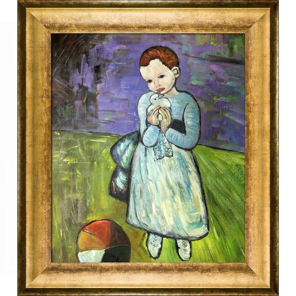 LA PASTICHE Child Holding a Dove by Pablo Picasso Athenian Gold King ...
