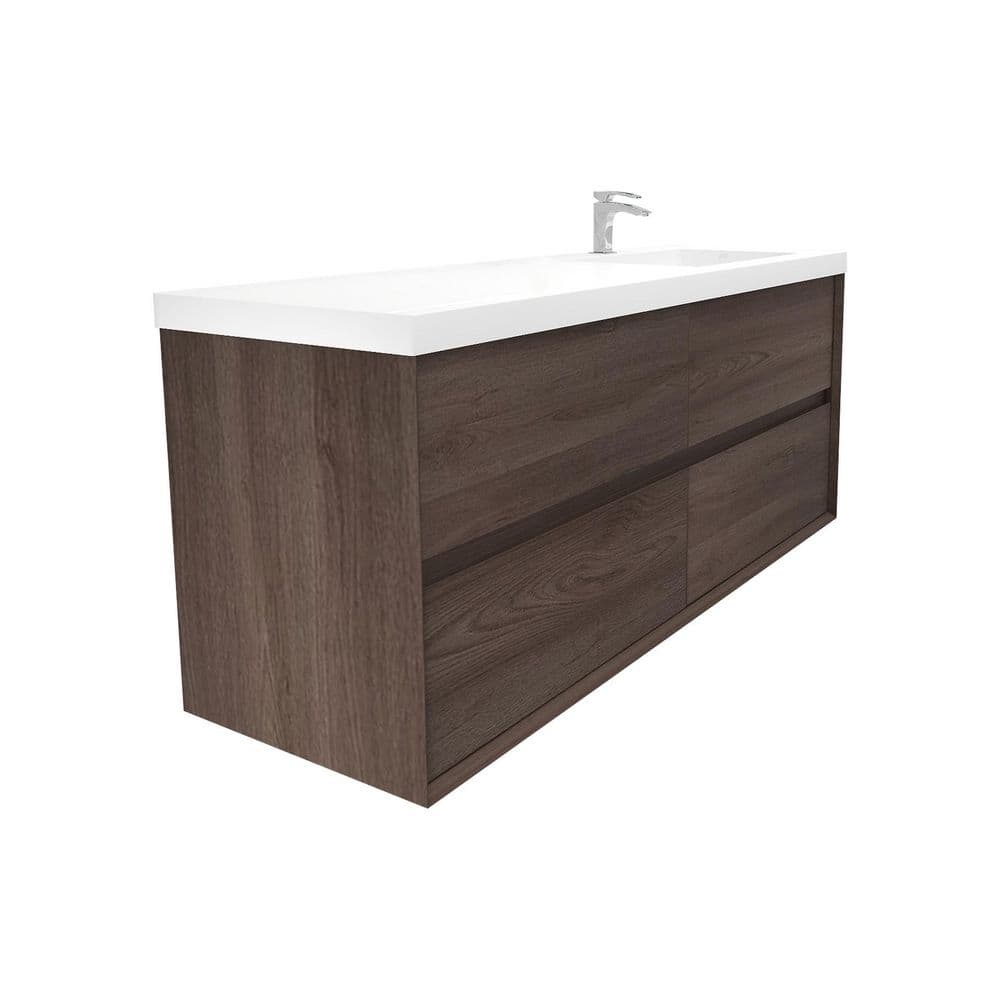 BV Better Vanity Kingdee 59 in. W x 20 in. D x 26 in. H Single Sink ...
