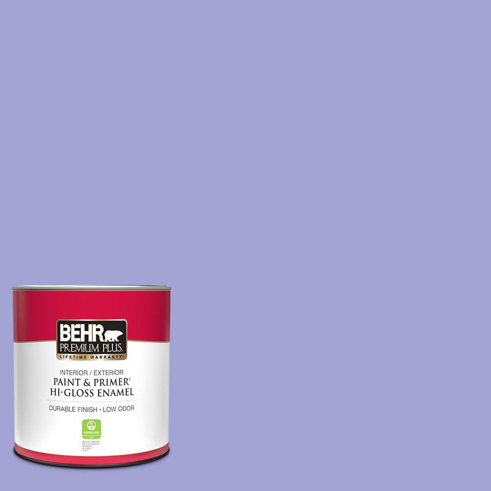 BEHR PREMIUM PLUS 1 qt. #P550-4 Water Hyacinth Hi-Gloss Enamel Interior ...