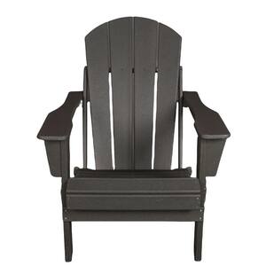 Dark Green HDPE Outdoor Folding Patio Adirondack Chair Relaxing ...