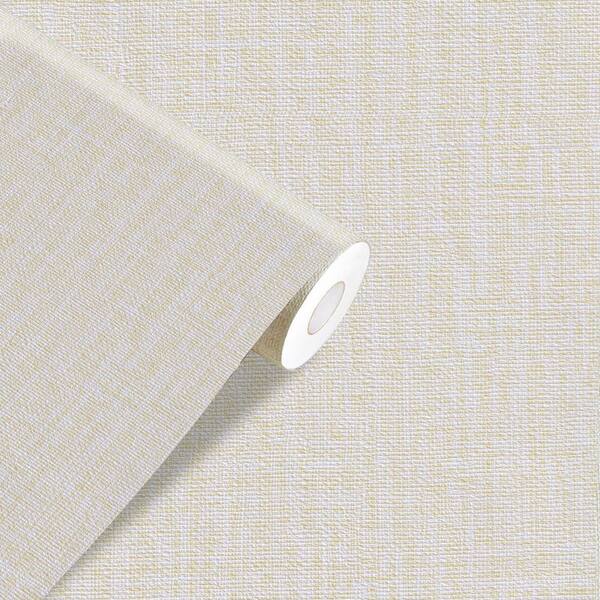 Cream Solid Color Textured Contact Paper Peel and Stick Wallpaper Roll ...