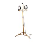 All-Pro 5000 Lumen 2 Head LED Stand Work Light WLT5040LST - The Home Depot