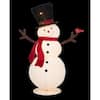 Everstar 60 in. White Light UL Pop-Up Fluffy Snowman Sculpture ES-69089 ...