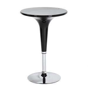 VECELO Round Bistro Bar Table 36.2 in. Height, 23.6 in. High Wooden Top ...