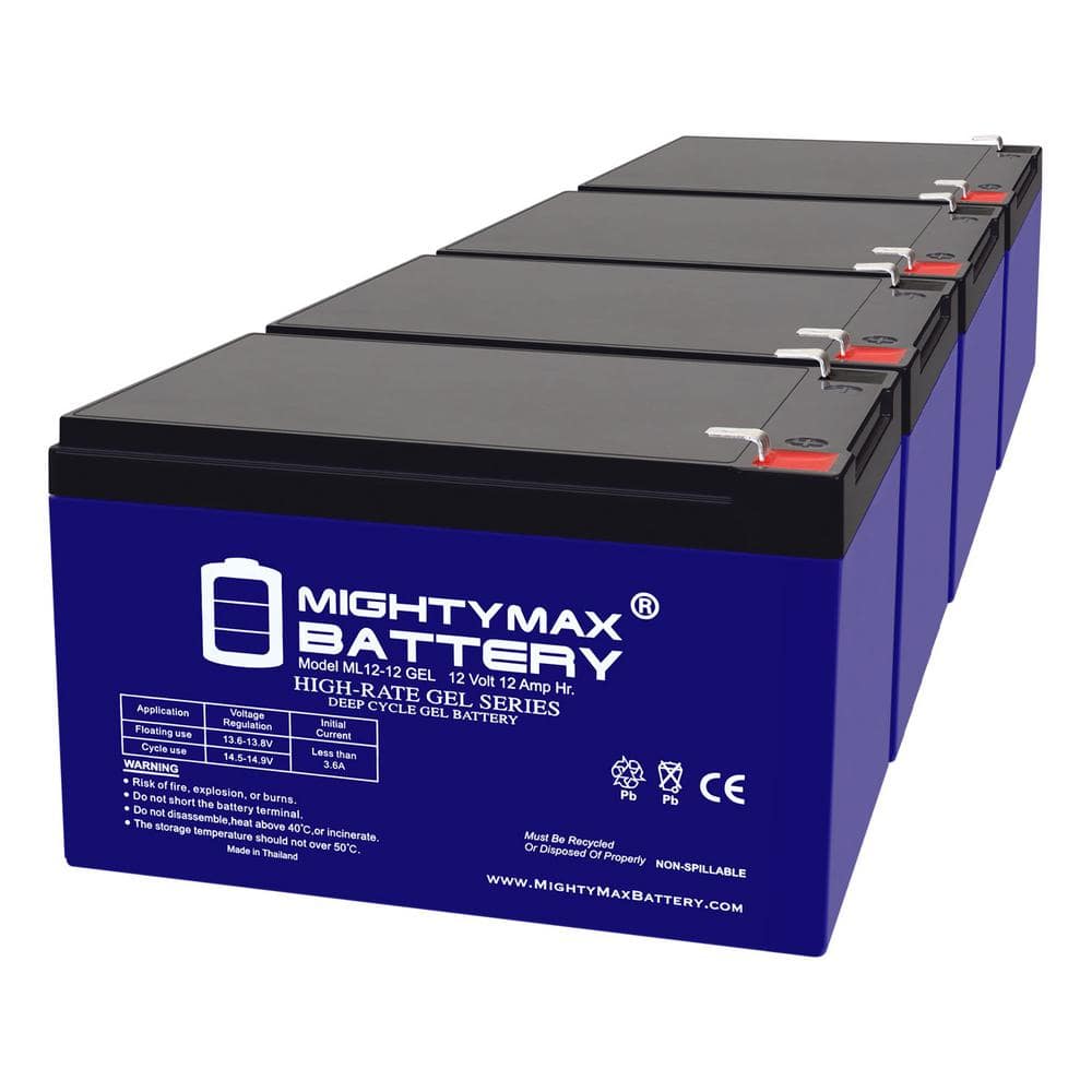 MIGHTY MAX BATTERY 12-Volt 12Ah GEL F2 Replacement Battery Compatible ...